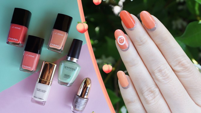 La reverse manicure color pesca creata da Non Solo Kawaii - Grazia.it