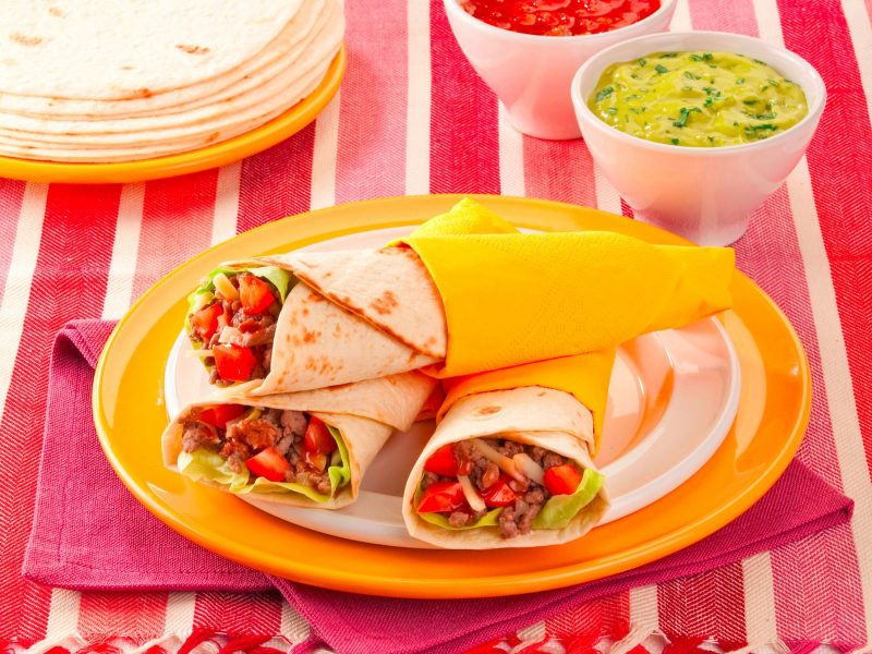 Tortillas ripiene per burrito