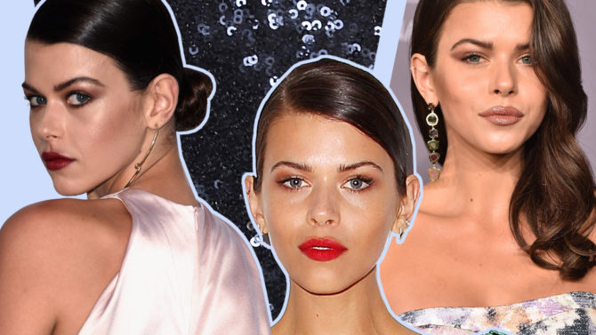 Georgia Fowler beauty look: focus su make up e capelli della modella