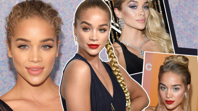 Jasmine Sanders beauty look: capelli, make up e stile della Golden Barbie