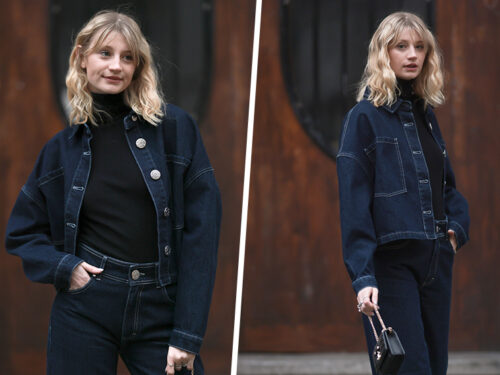 Il look total denim è sempre una garanzia di stile
