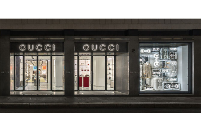 La storica boutique Gucci riapre a Milano in Via Monte Napoleone