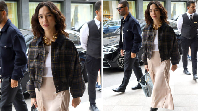 Gonna in satin: come indossarla (come fa Matilde De Angelis)