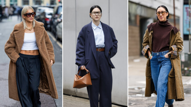 Come indossare blu e marrone: 5 look di street style da copiare
