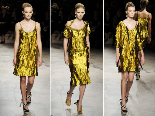 Elodie a Sanremo 2025: l'abito argento di Prada