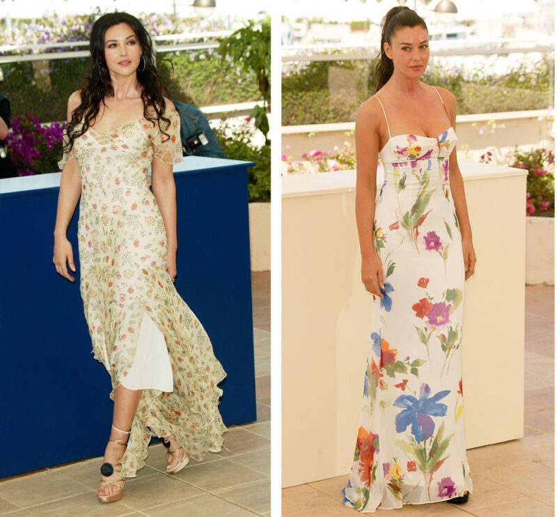 Abito a fiori: come il look vintage di Monica Bellucci a Cannes